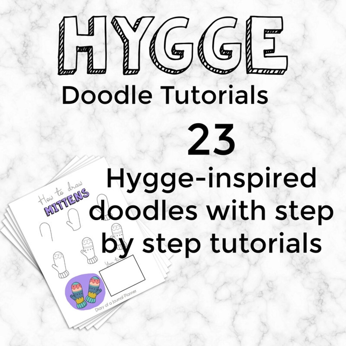Hygge Doodle Tutorials, Hygge Step by Step Doodles, Learn How to Doodle ...