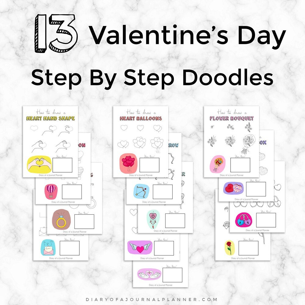 Doodle Tutorial Bundle Step by Step Doodles Learn How to - Etsy