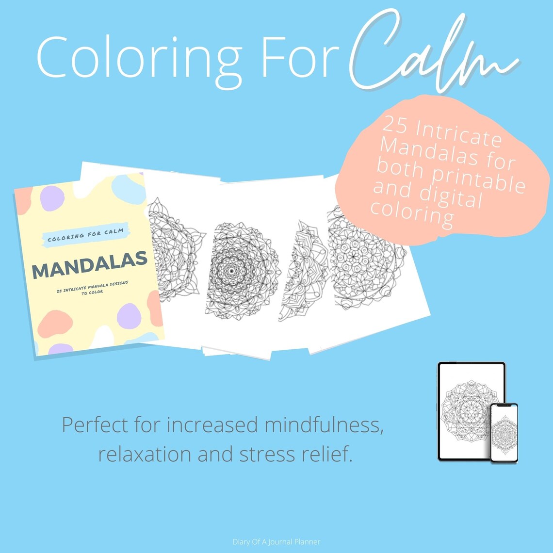 Coloring for Calm Bundle, Coloring Pages Bundle, Adult Coloring Pages ...