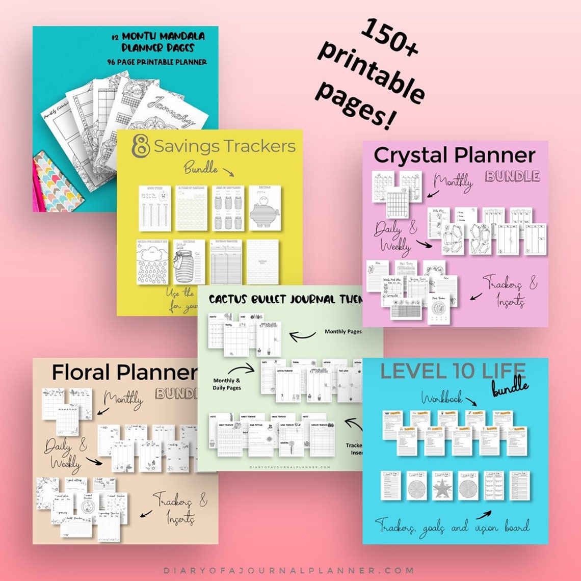 Printable Planner Bundle, Bullet Journal Printable, Planner Inserts ...