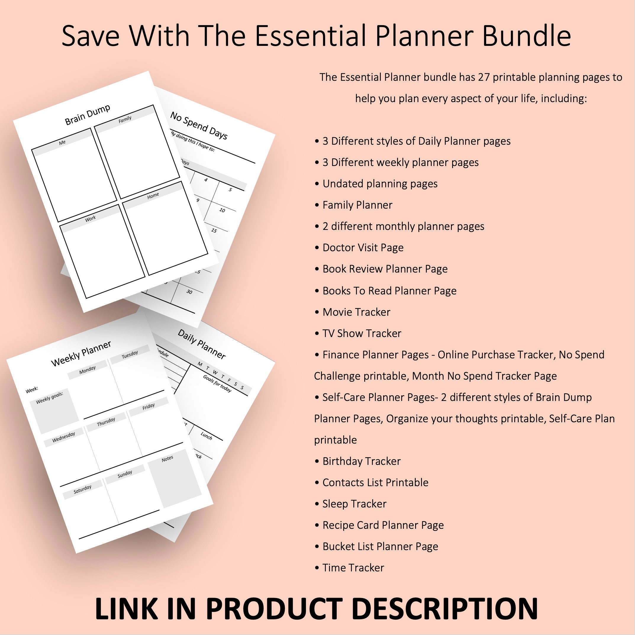Family Planner, Family Planner Insert, Family Planner PDF, Family ...