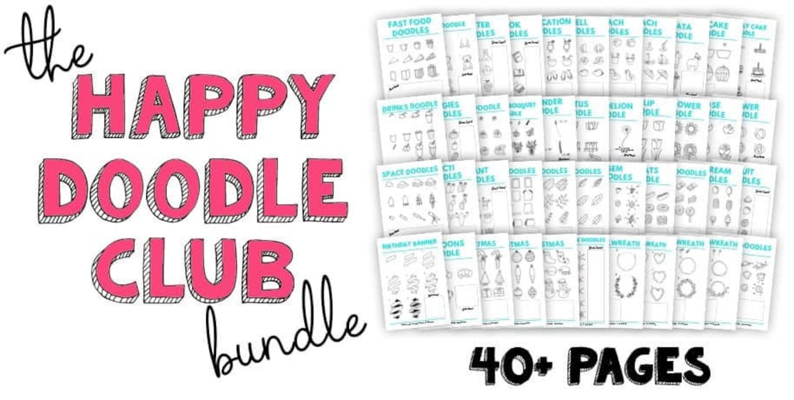 Easy Doodle Tutorials Step by Step Doodles Learn How to | Etsy