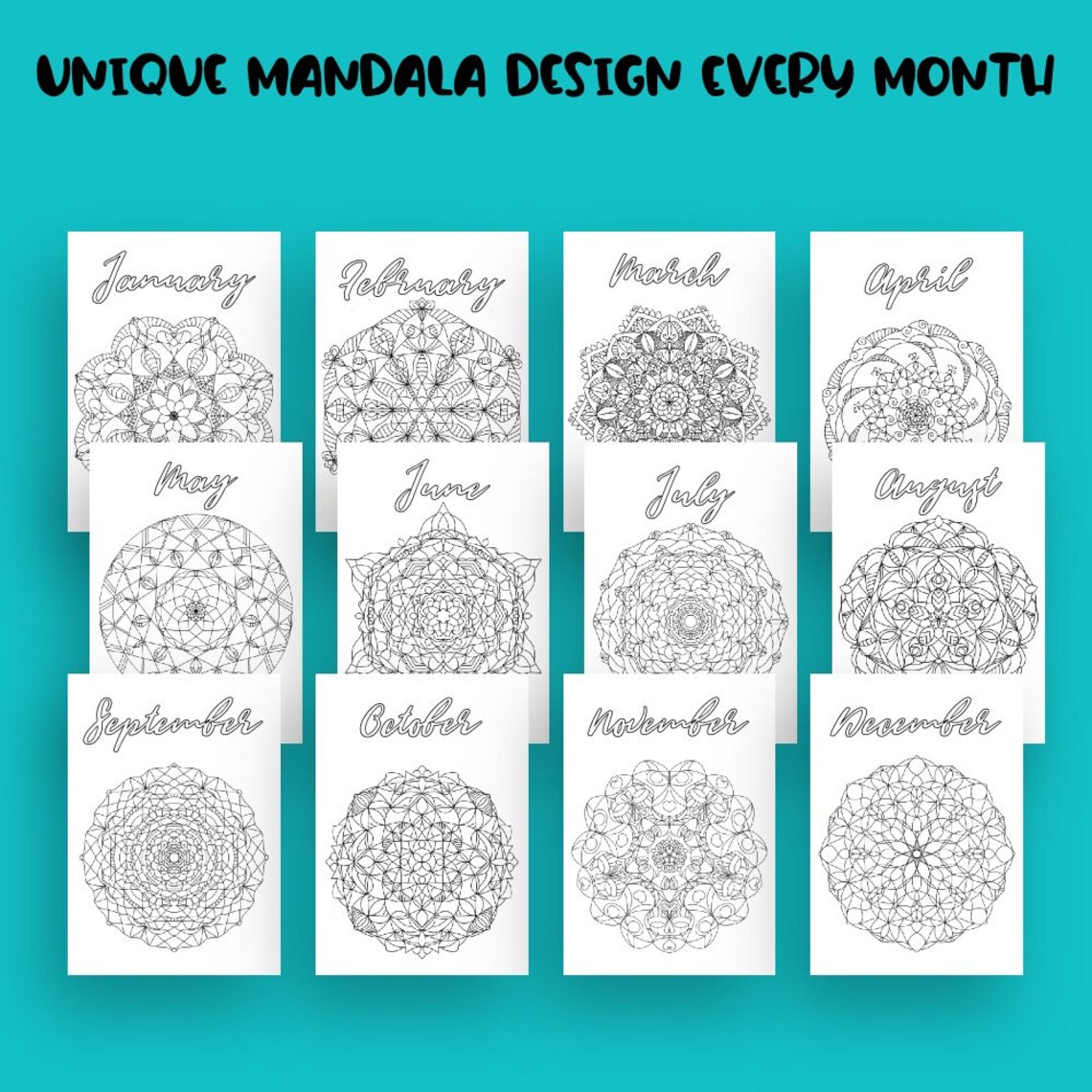 Mandala Planner Printable, Mandala Bullet Journal, Mandala Planner ...
