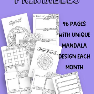 Mandala Planner Printable, Mandala Bullet Journal, Mandala Planner ...
