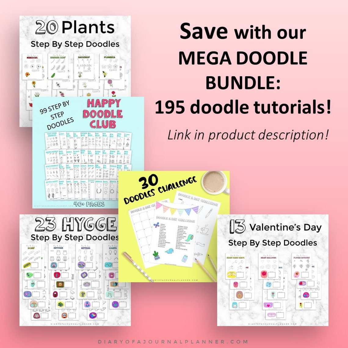 30 Day Doodle Challenge With Step by Step Tutorials, Easy Doodle ...