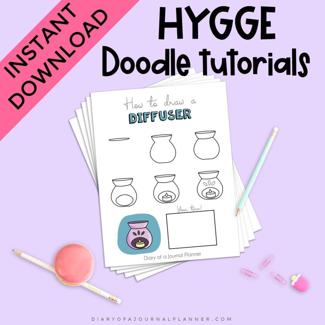Hygge Doodle Tutorials, Hygge Step by Step Doodles, Learn How to Doodle ...