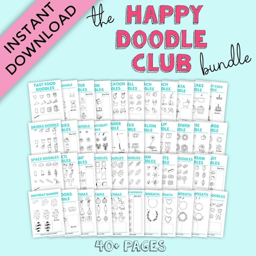 Easy Doodle Tutorials Step by Step Doodles Learn How to - Etsy