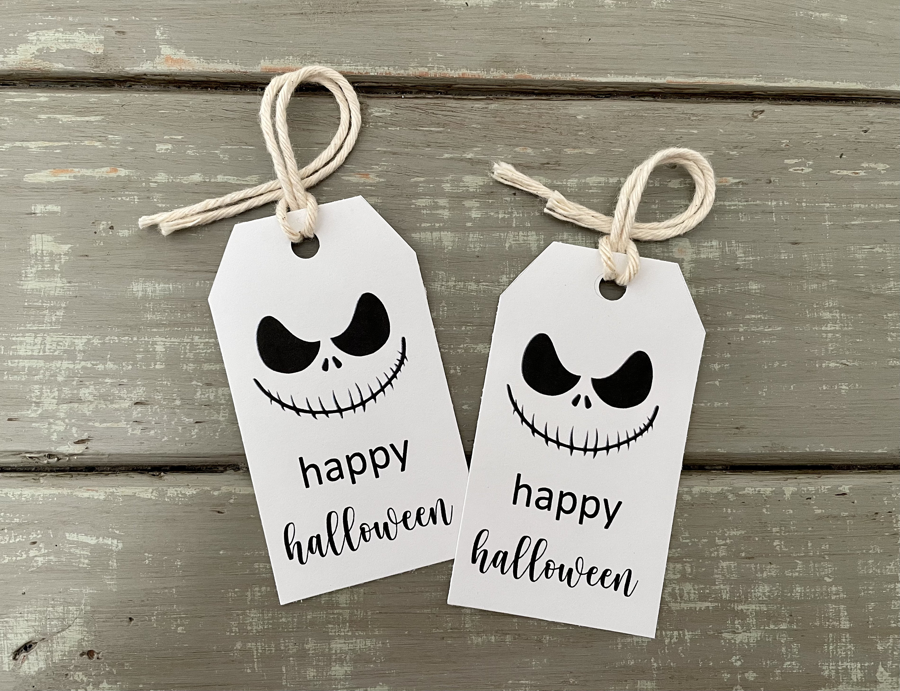 Happy Halloween Skeleton Gift Tag, Printable, Digital Download - Etsy