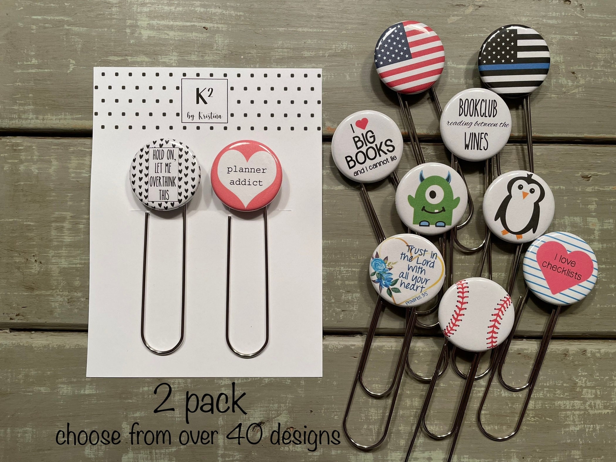 Jumbo Paperclip Bookmark, Planner Bookmark, 2 Pack - Etsy