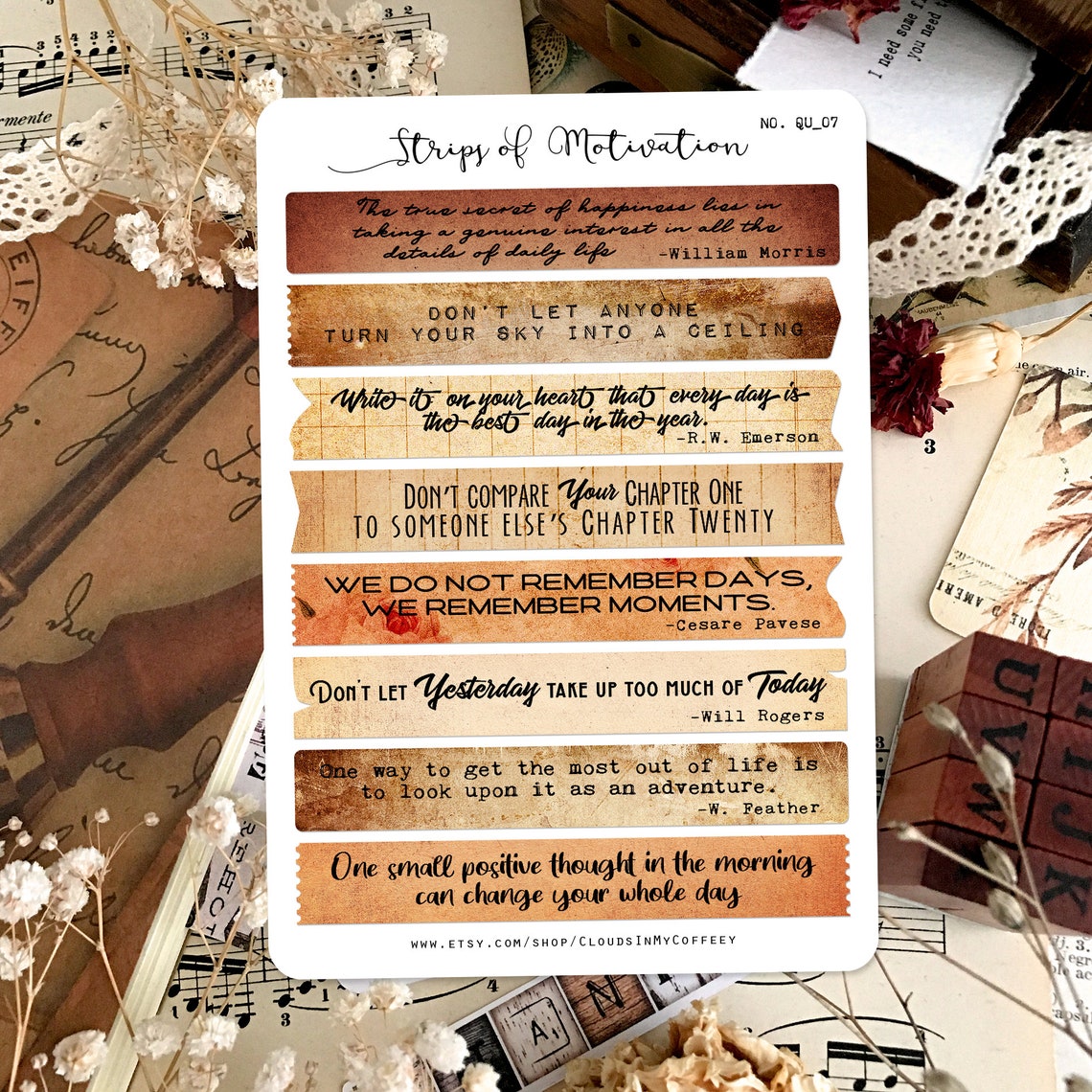 Streifen der Inspiration motivierende Washi Tape Aufkleber - Etsy.de