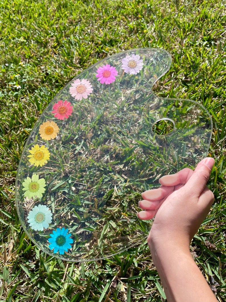 Colorful Resin Paint Palette Made to Order Clear Base 9 - Etsy