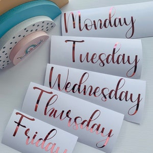 Weekday Labels Days of the Week Stickers Labels for | Etsy UK