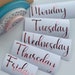 Weekday Labels Days of the Week Stickers Labels for | Etsy UK