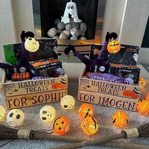 Halloween Crate Decal Halloween Gift Decal Halloween Treat Box Custom ...