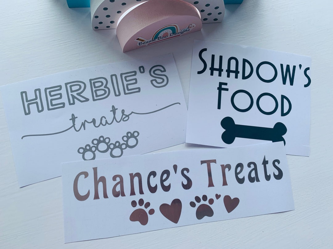 Dog Treats Labels Dog Treats Decal Dog Food Label Pet Labels Custom ...
