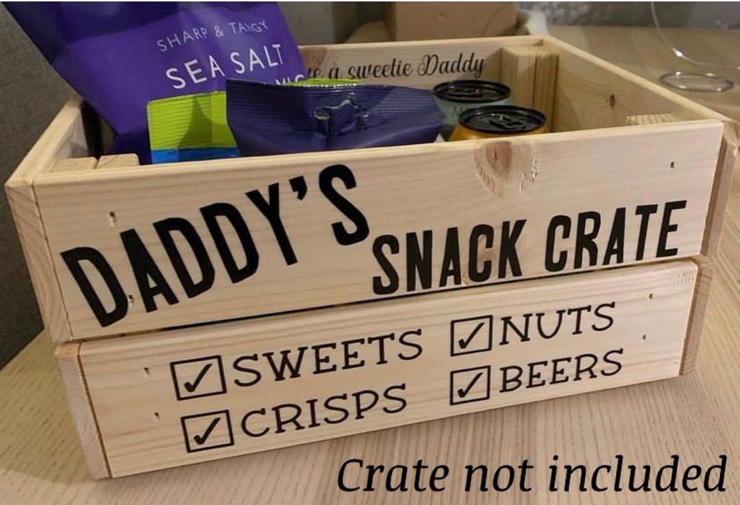 Daddy Snack Crate Decal Stickers for Dads Beer Crate Fathers Day Gift ...