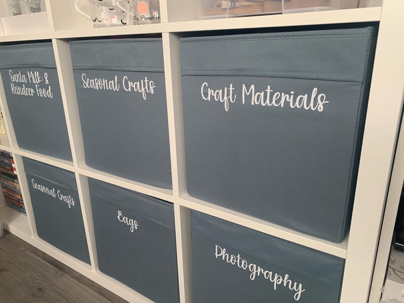 Storage Box Decals | Craft Room Labels | Self-adhesive Personalised ...