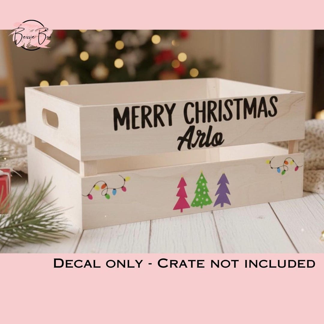 DIY Crate - Christmas Crate Decal | Christmas Gift Decal | Christmas ...