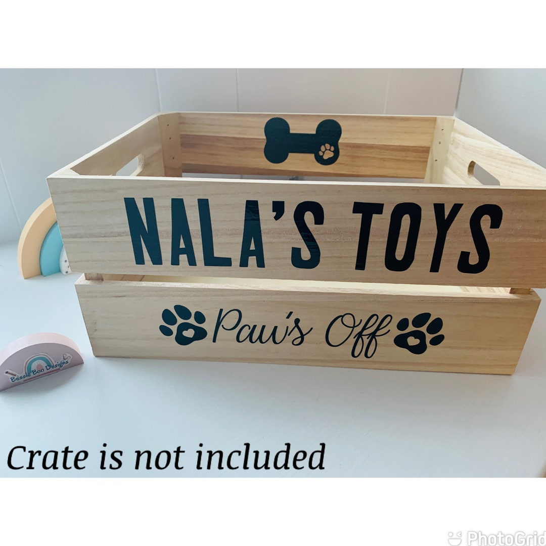 Pets Dog Toy Crate Decal Pet Toy Box Decal Dog Storage Decal Custom ...