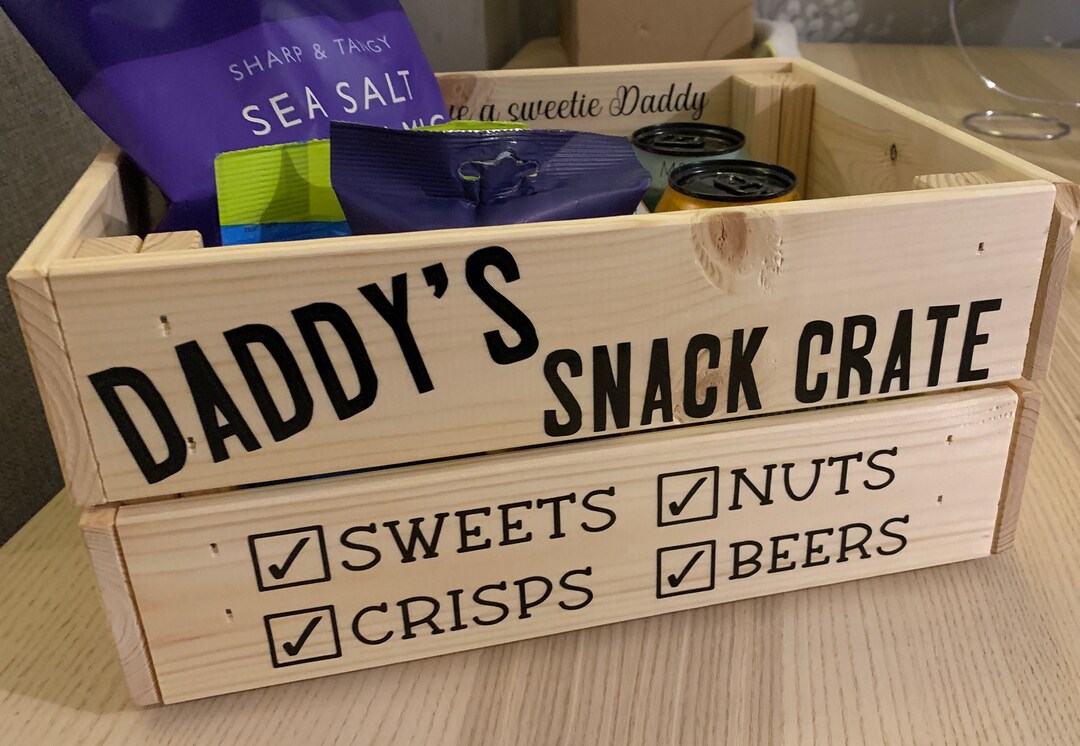 Crate Daddys Snack Crate Dads Treat Box Gifts for Daddy Fathers Day ...