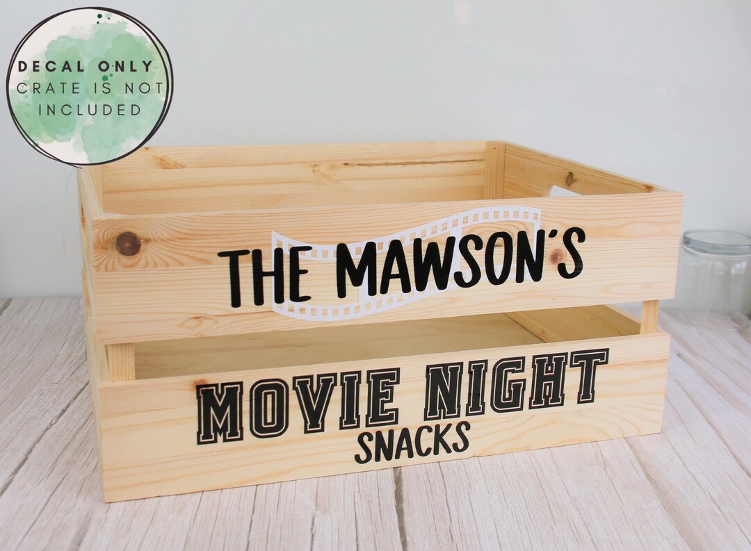 DIY Crate - Movie Night Crate Decal | Stickers for Crate | Film Night ...