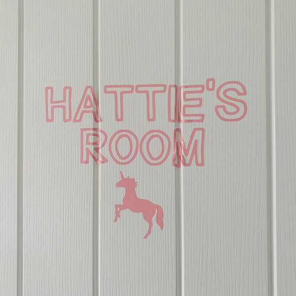 Girls Room Door Sticker - Etsy