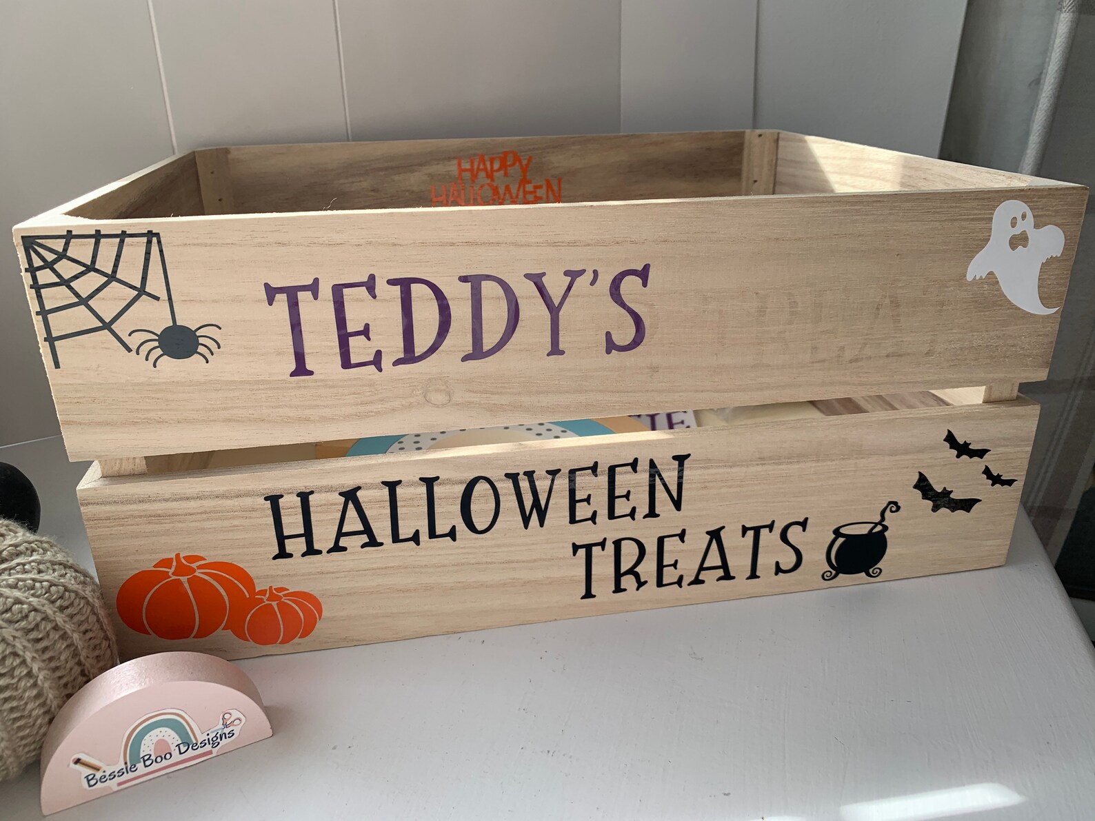 Halloween Crate Decal Halloween Gift Decal Halloween Treat - Etsy UK