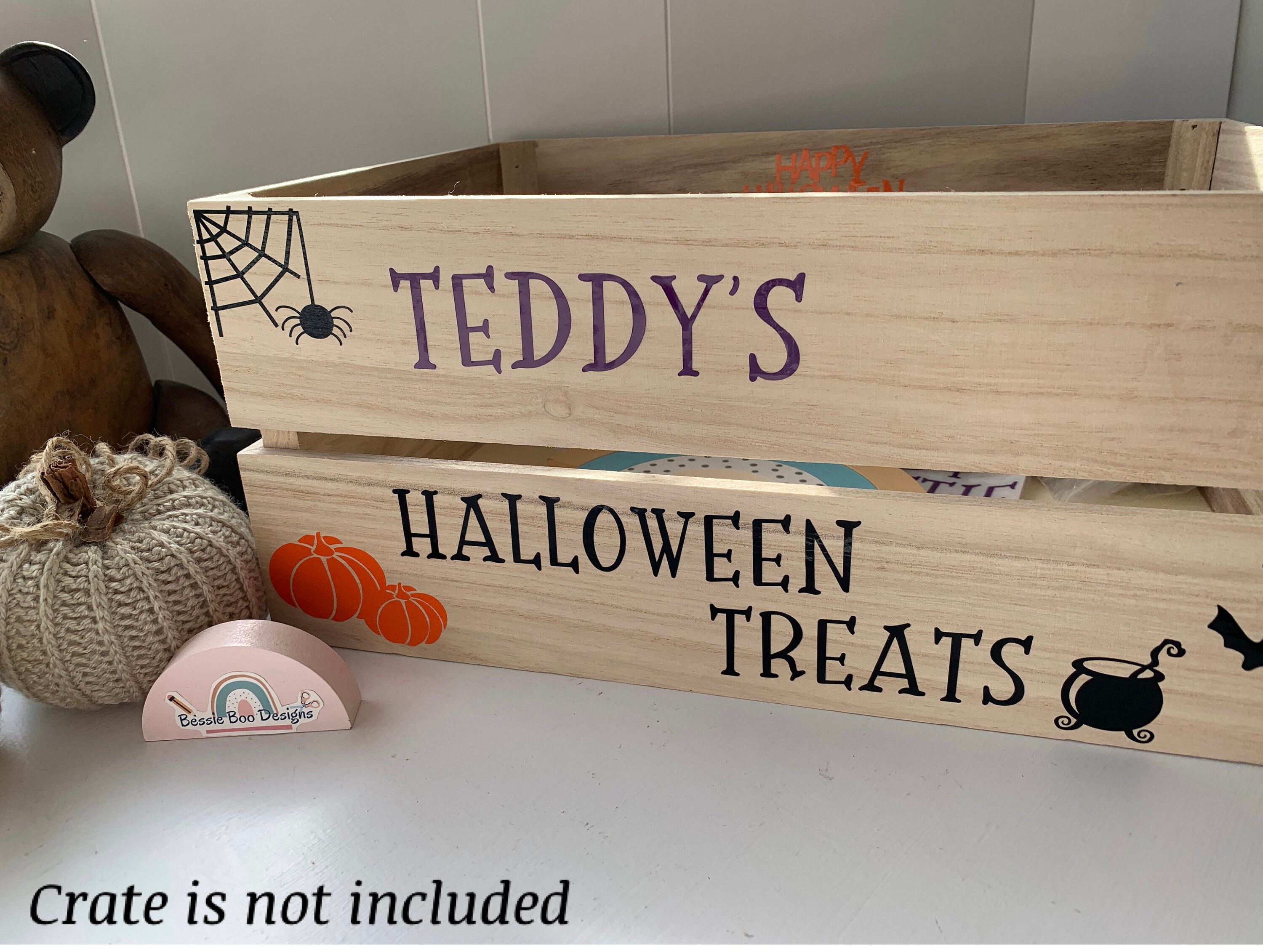 Halloween Crate Decal Halloween Gift Decal Halloween Treat - Etsy UK