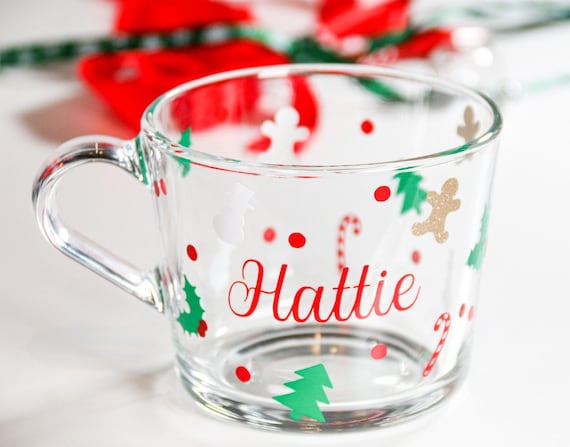 Glass christmas mugs store