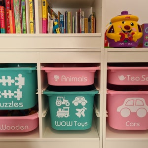 Toy Storage Decals | Plastic Toy Box Labels | Self-adhesive ...