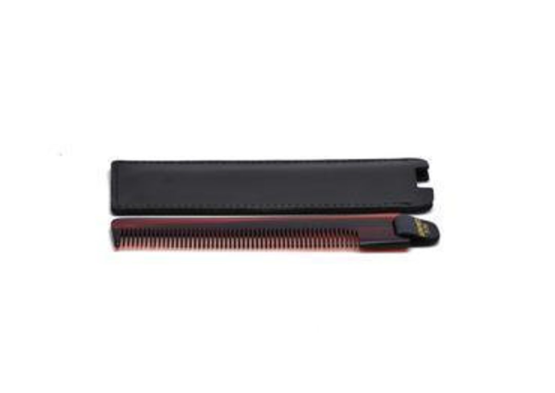 Pocket Size Comb With Leather Case, Single Tooth Unisex Comb With ...
