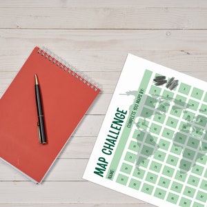 Geography 100 Maps Challenge Chart Printable | Classrooms ...