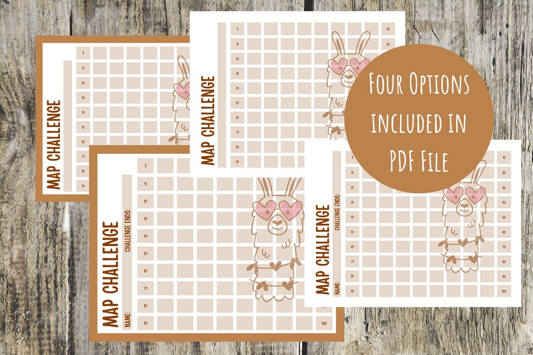 Alpaca 100 Maps Challenge Chart Student Geography for Classrooms ...