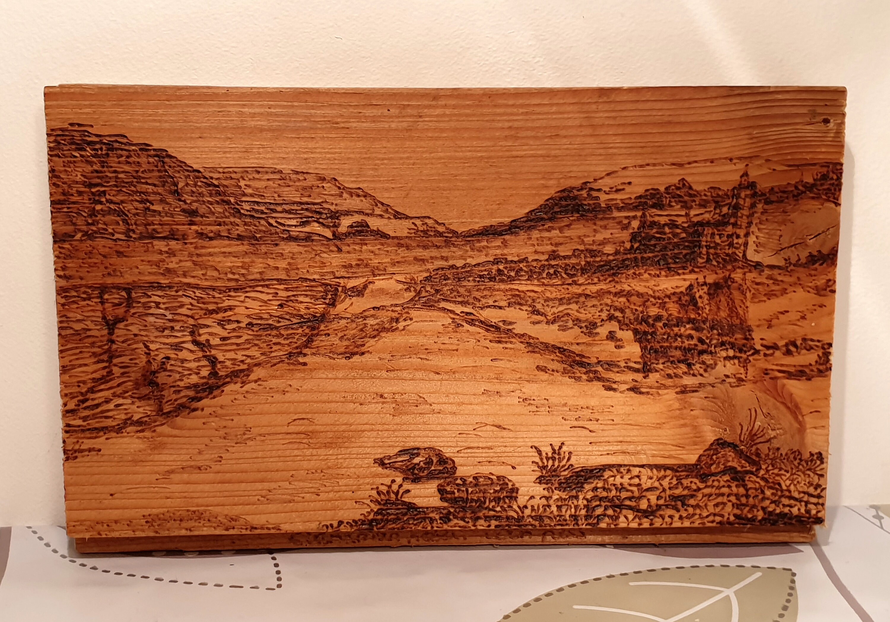 Scottish Landscape Pyrography/ Wood burning Kilchurn Castle | Etsy