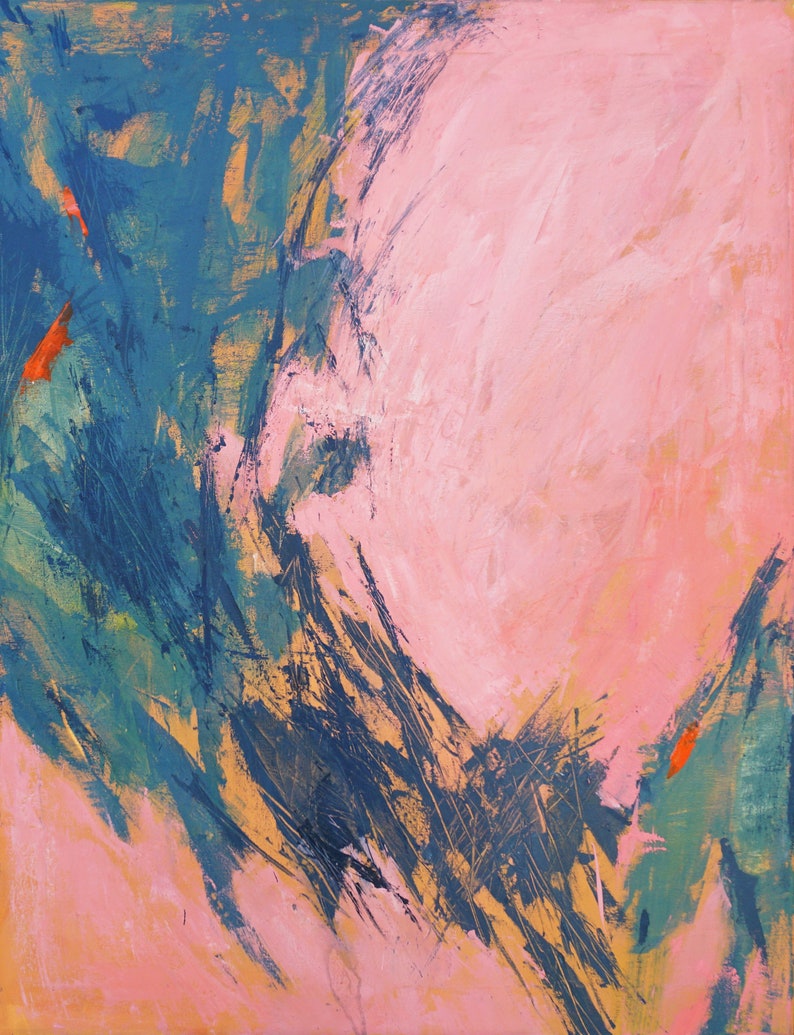 Double Abstract Painting Large Original Acrylic Canvas Wall - Etsy