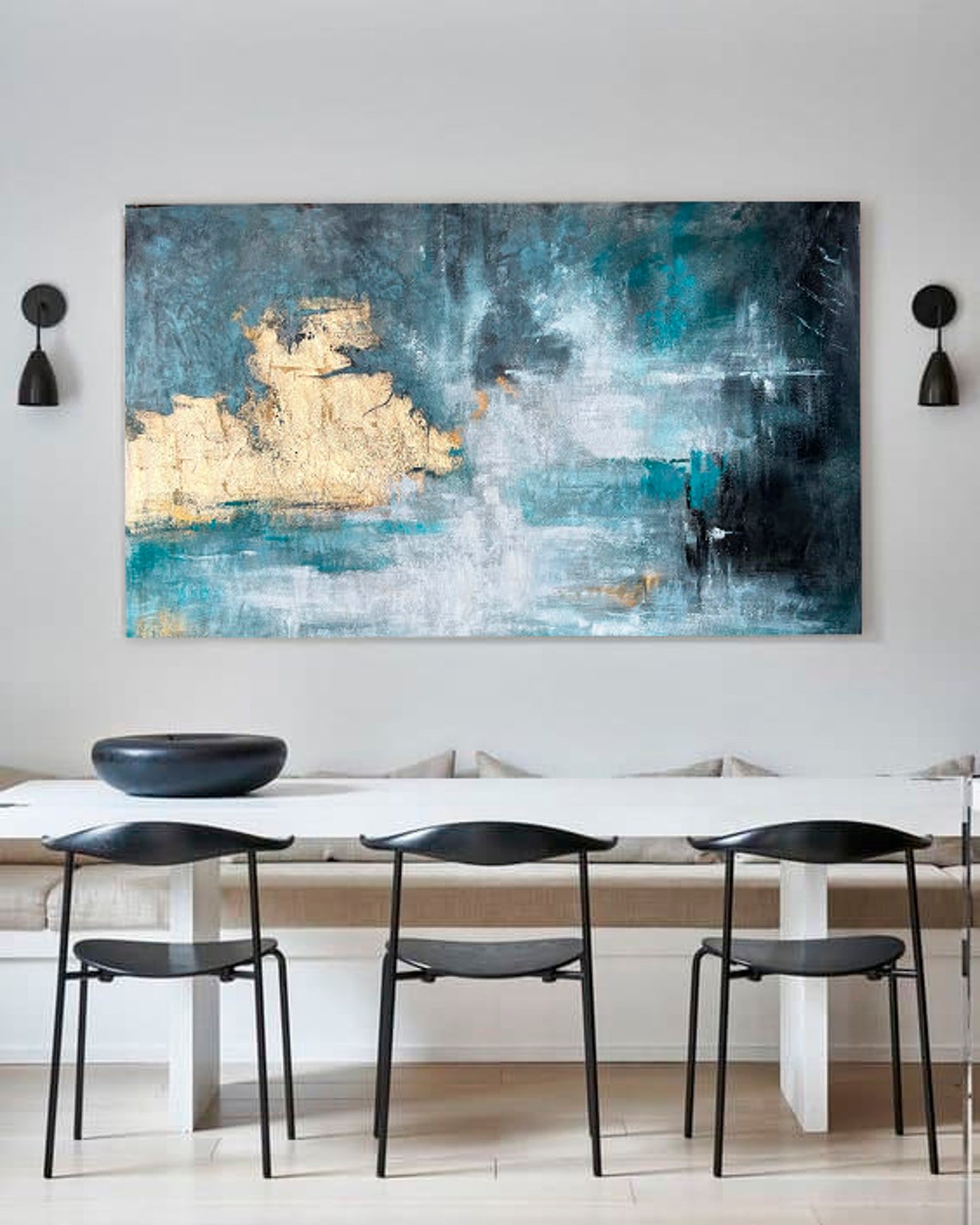 Large Abstract Wall Art Gold Original Abstract Painting | Etsy