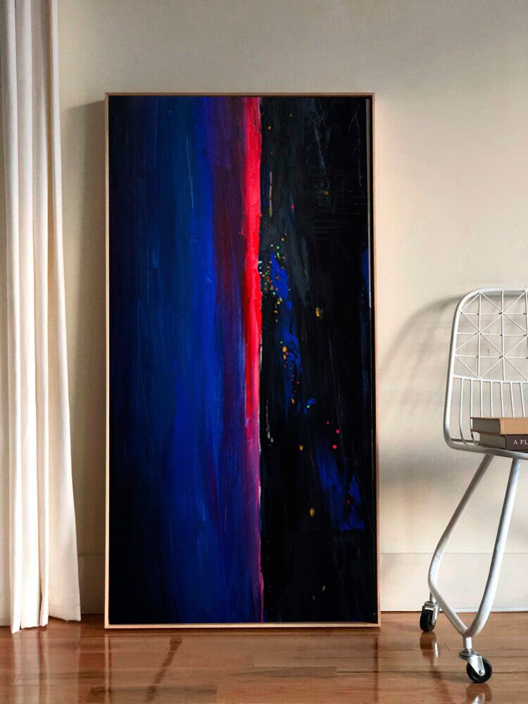 Abstract Sunset Painting Large Original Acrylic Canvas Wall - Etsy