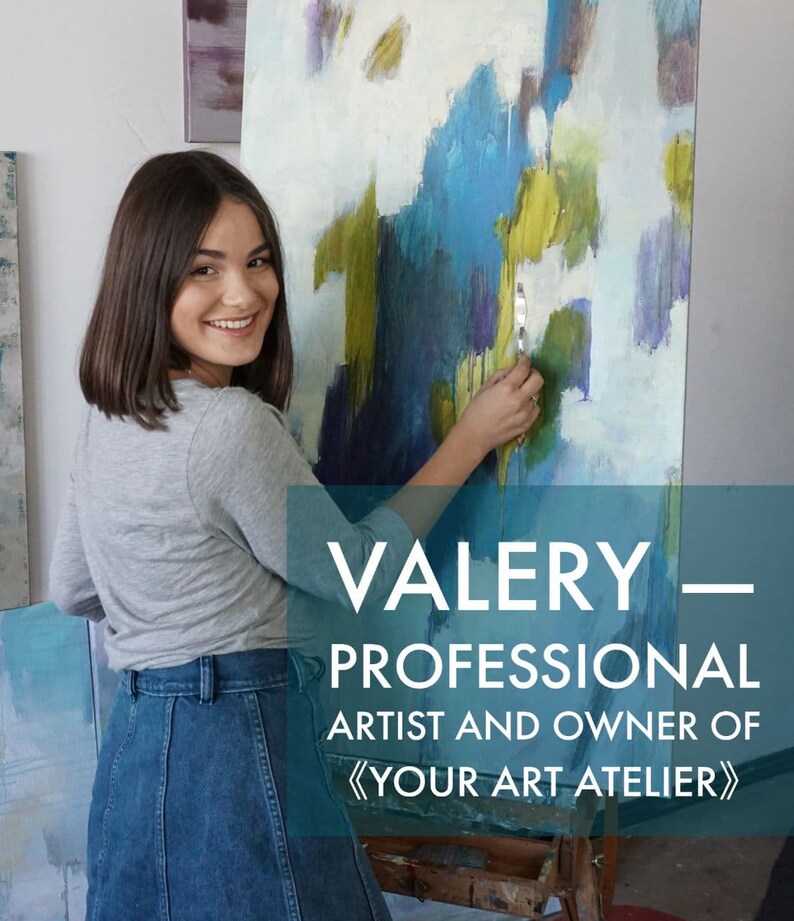 Double Abstract Painting Large Original Acrylic Canvas Wall - Etsy