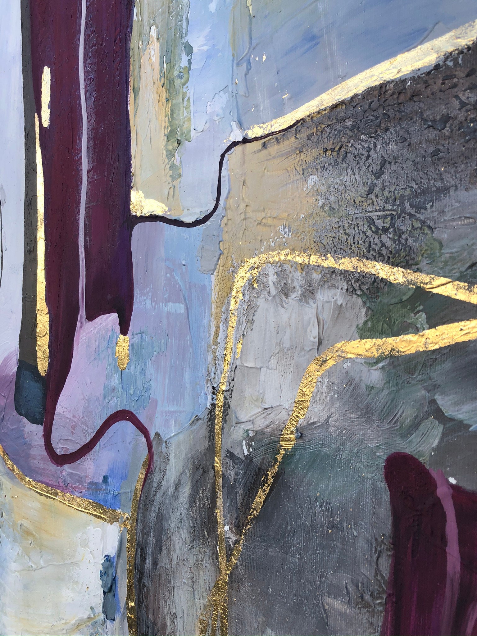 Large Abstract Wall Art Gold Original Abstract Painting - Etsy