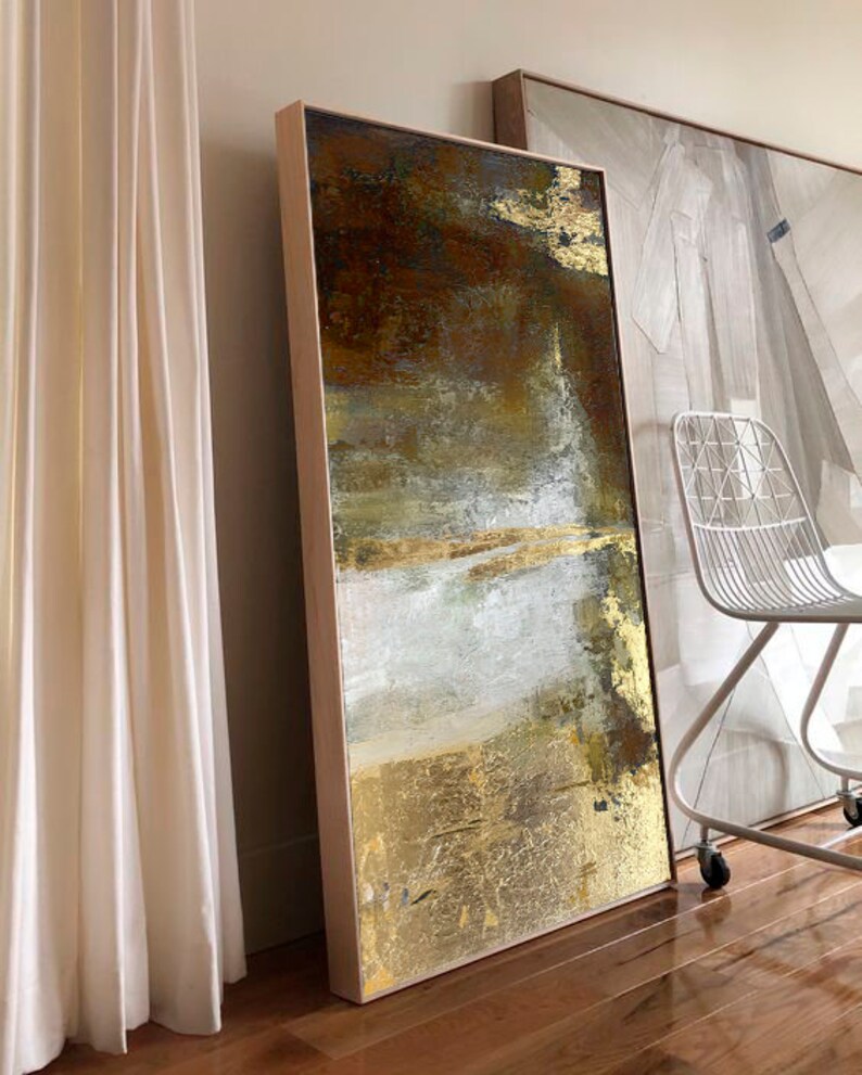 Large Abstract Wall Art Gold Original Abstract Painting - Etsy