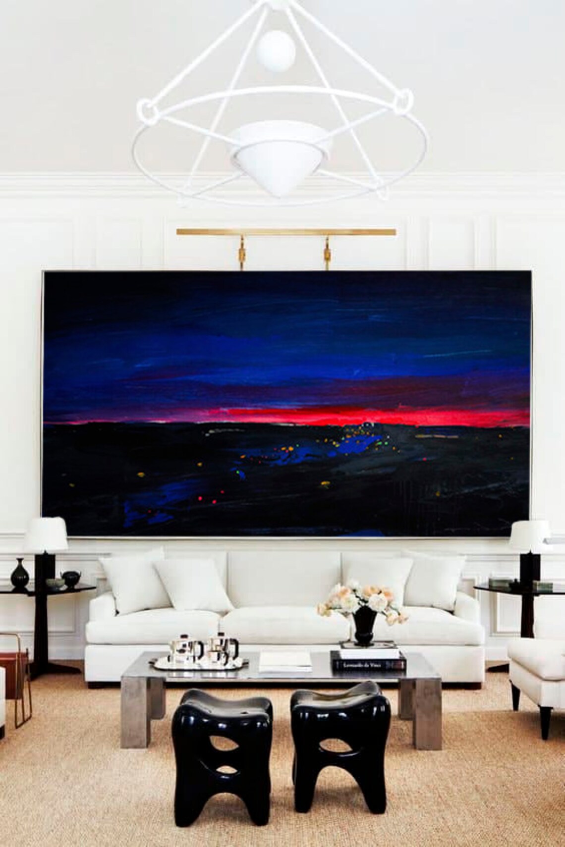 Abstract Sunset Painting Large Original Acrylic Canvas Wall - Etsy