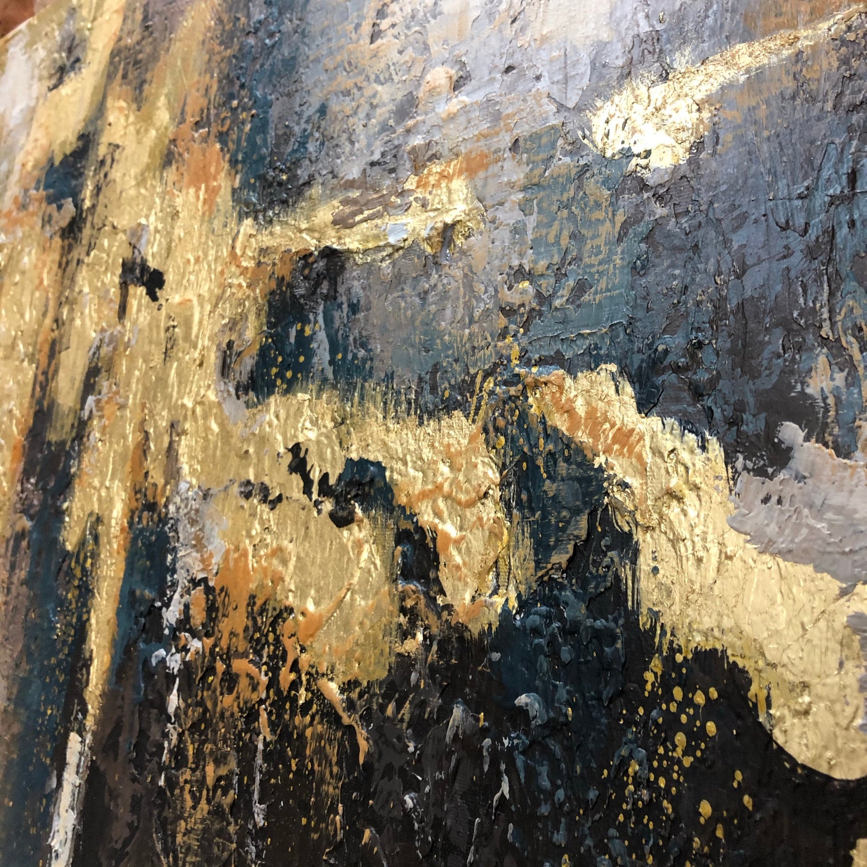 Large Abstract Wall Art Gold Original Abstract Painting | Etsy