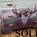 SOLD Painted Vintage Furniture, Longhorn Skull Western Dresser Chest of ...