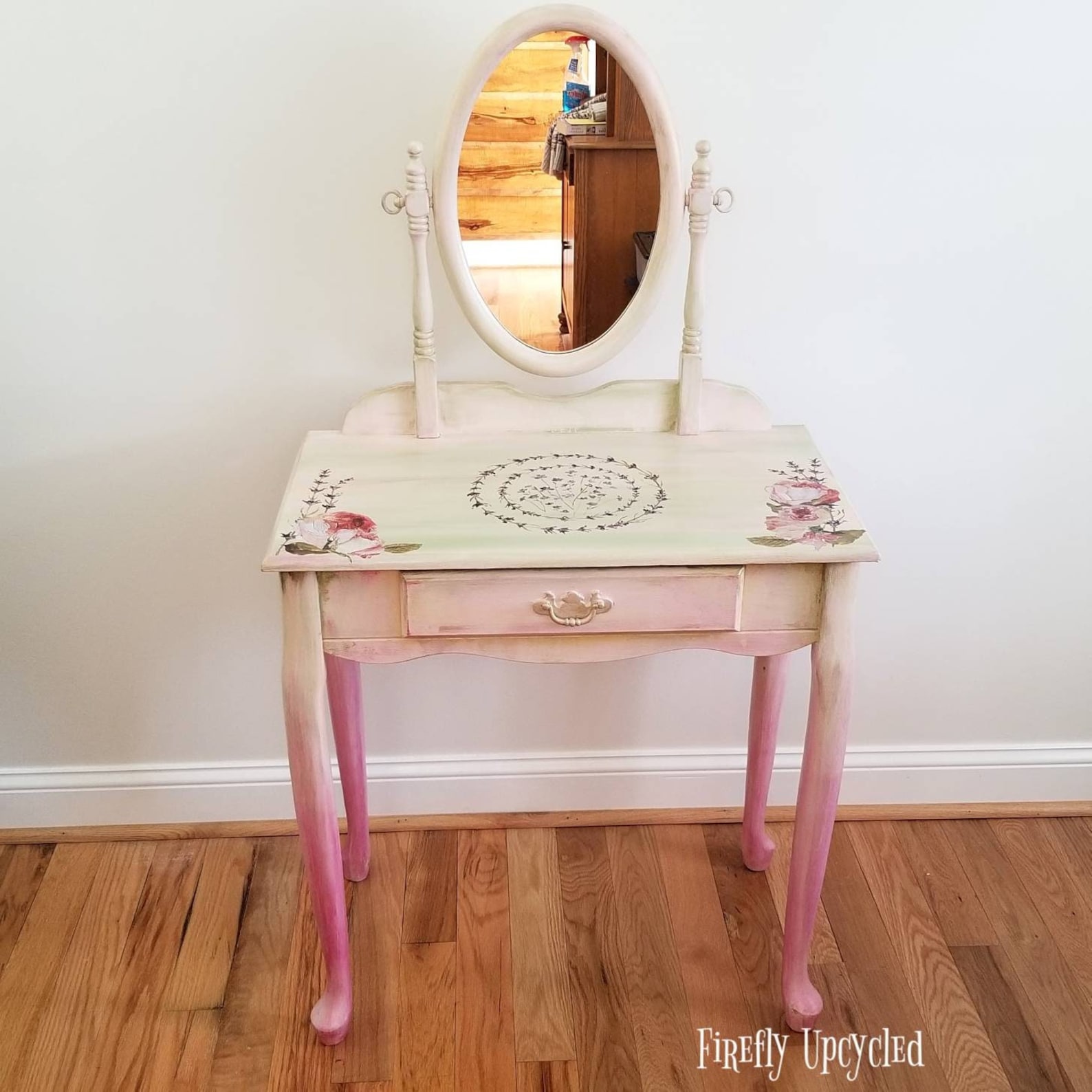 SOLD Painted Vanity Upcycled Vintage, Painted Upcycled Furniture ...