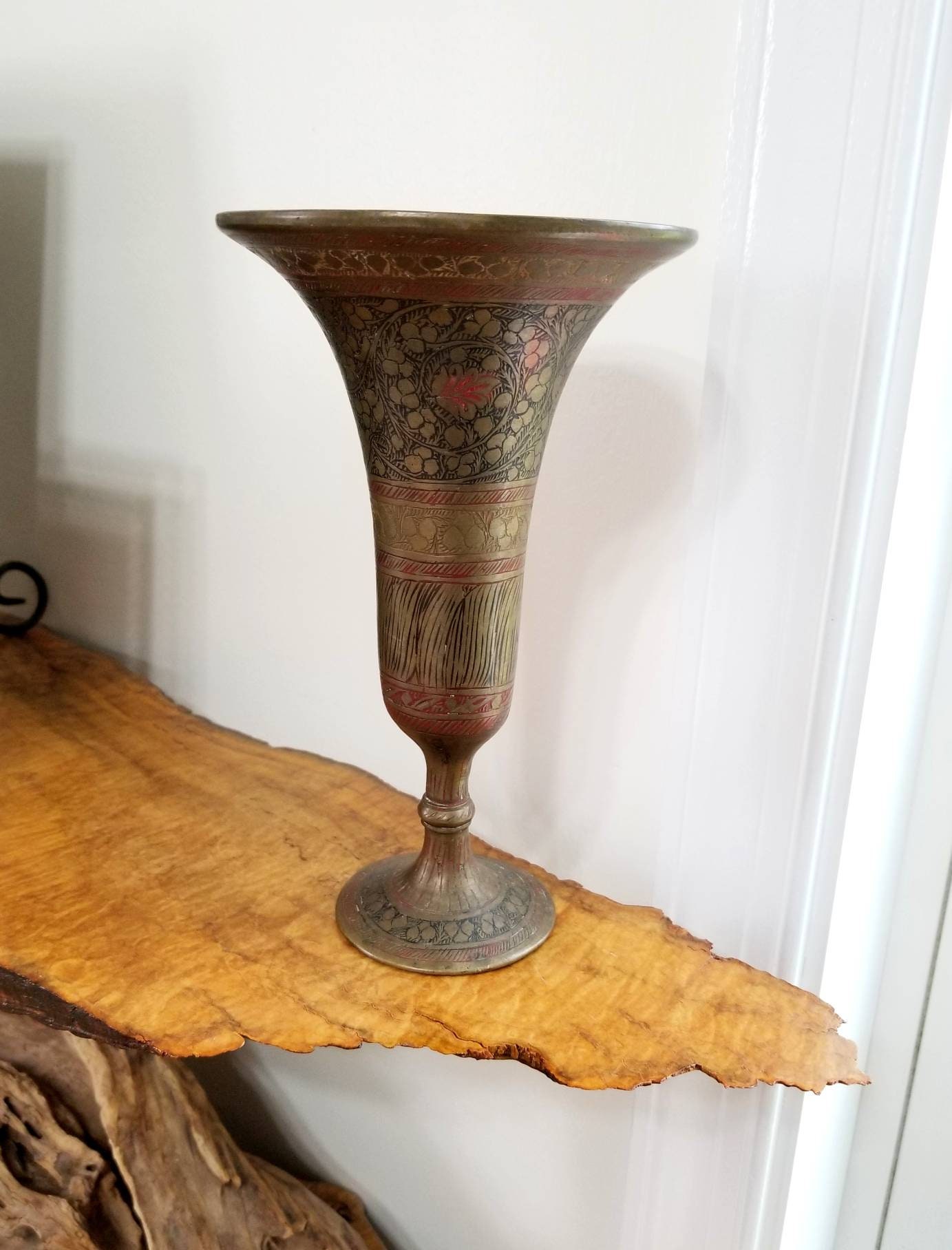 Vintage India Brass Peacock Vase Indian, Firefly Upcycled, Gift for Her ...