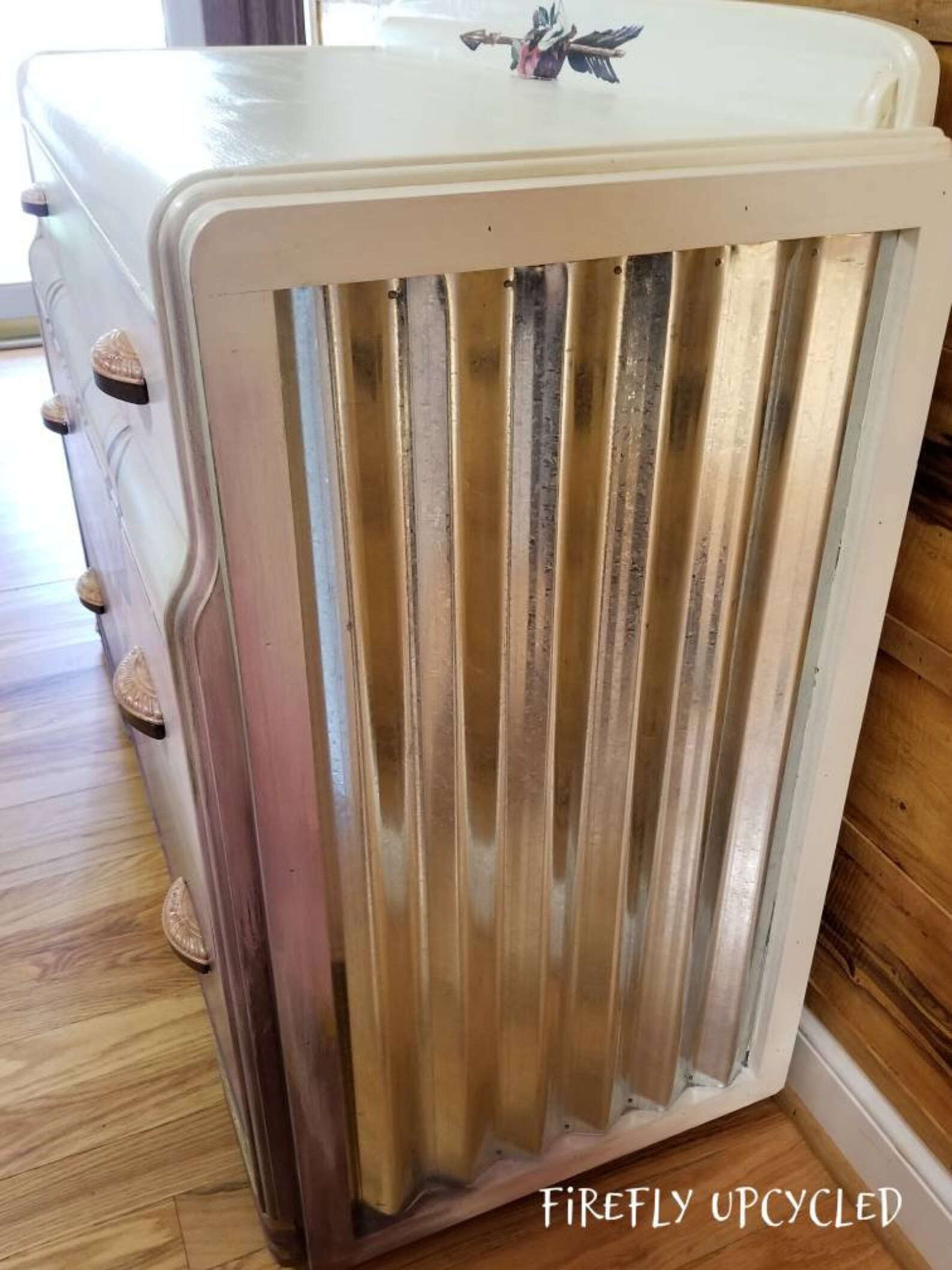 SOLD Painted Vintage Furniture, Longhorn Skull Western Dresser Chest of ...