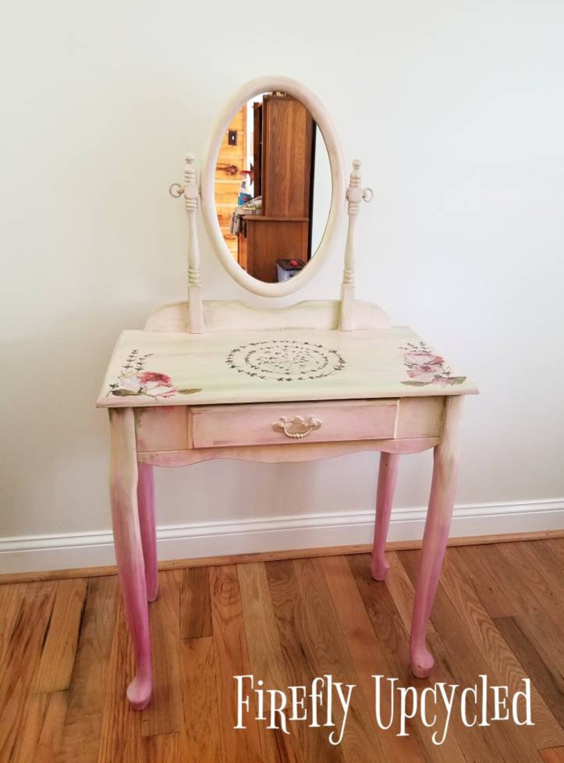 SOLD Painted Vanity Upcycled Vintage, Painted Upcycled Furniture ...