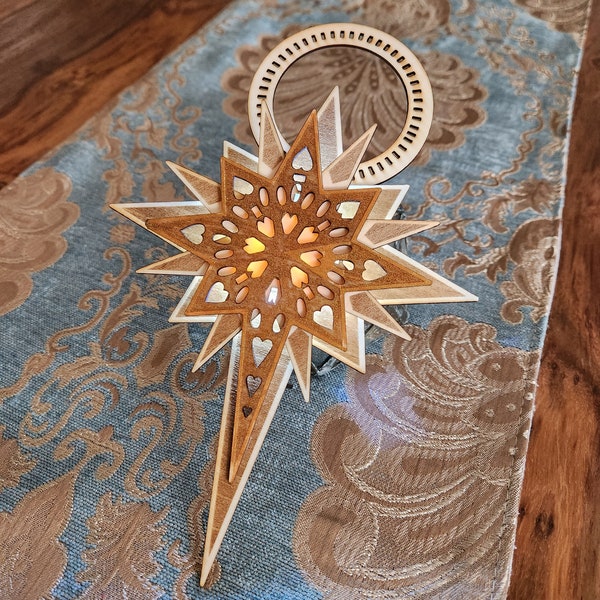 Wood Star Tree Topper - Etsy