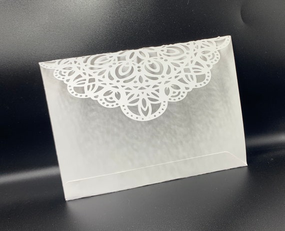 White Lace Wedding Invitations. | Etsy