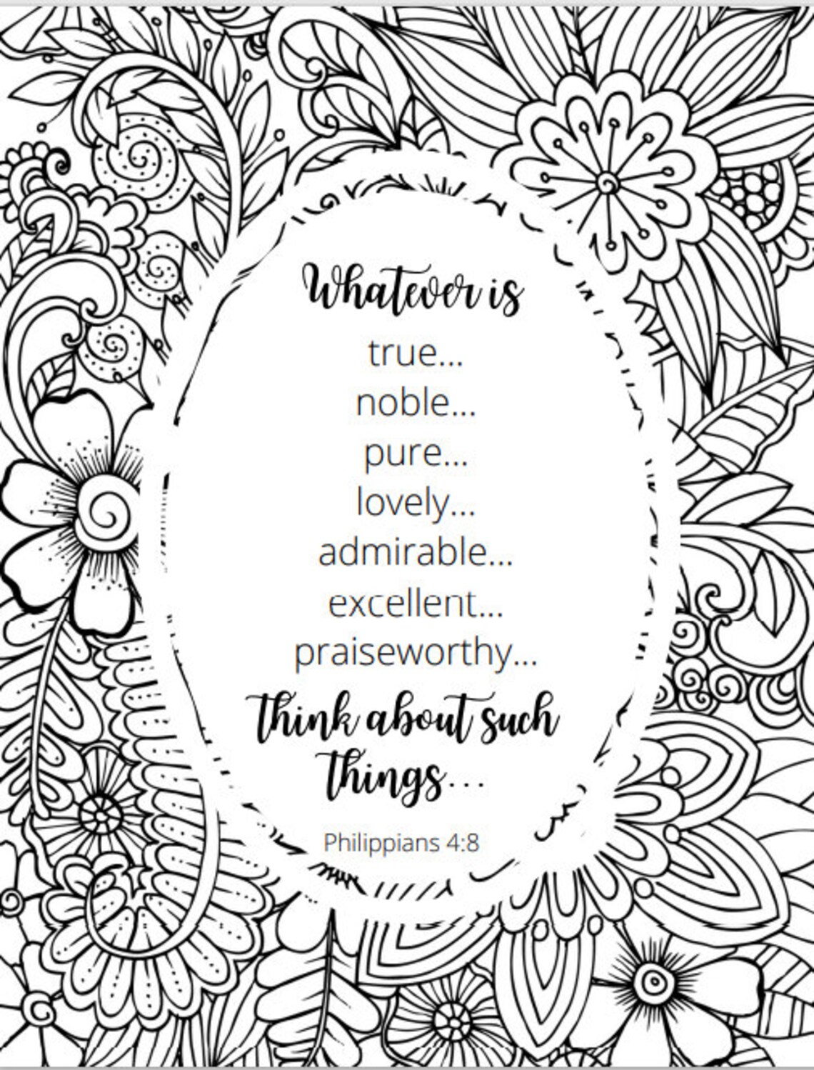 Bible Journaling Coloring Pages Etsy